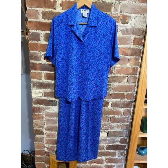 Koret | Other | Vintage Koret Petites Matching Set Shirt Pants Blue ...